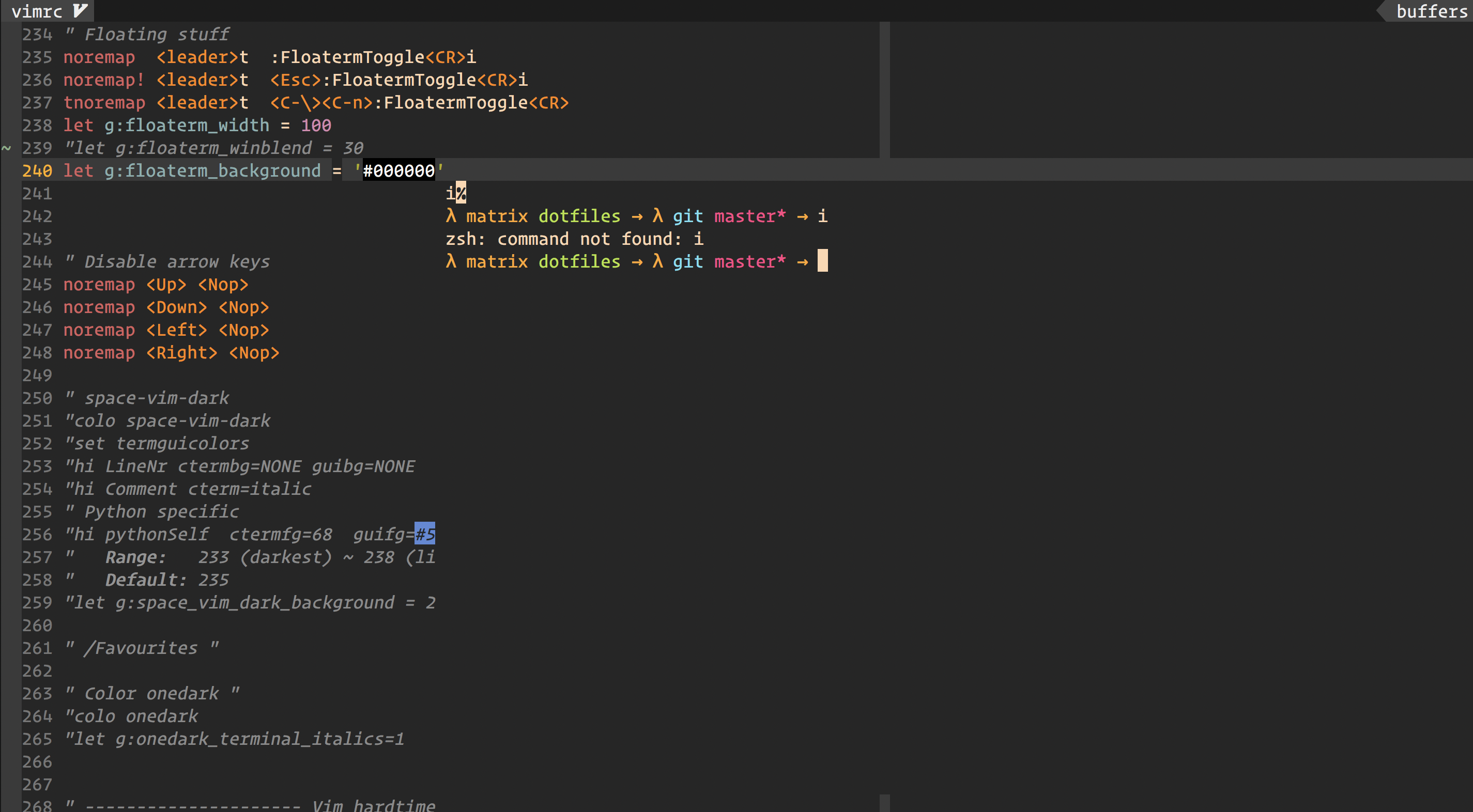 Can't differentiate between floating terminal and editor · Issue #16 · voldikss/vim-floaterm ...