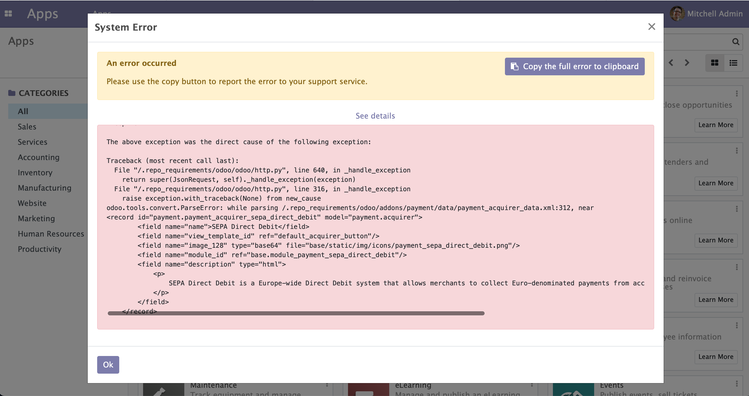 140 Ce Issue Installing Salemanagement · Issue 80662 · Odooodoo · Github