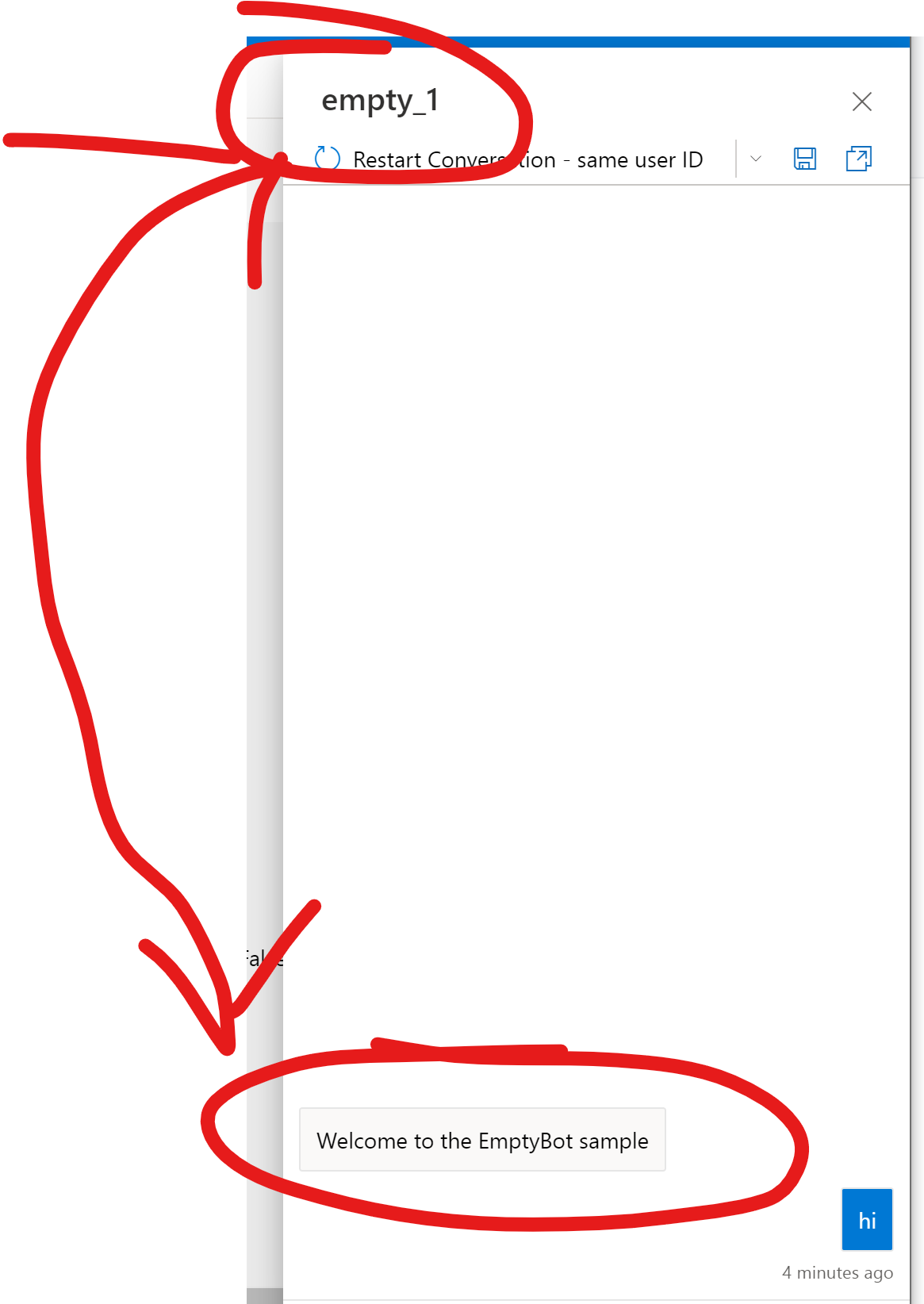 New "Blank Bot", called "empty_1" greets as "EmptyBot sample" · Issue #895 · microsoft ...