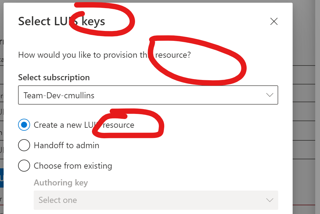 "Select LUIS keys" doesn't talk about keys. Conflating keys and resources · Issue #7128 ...
