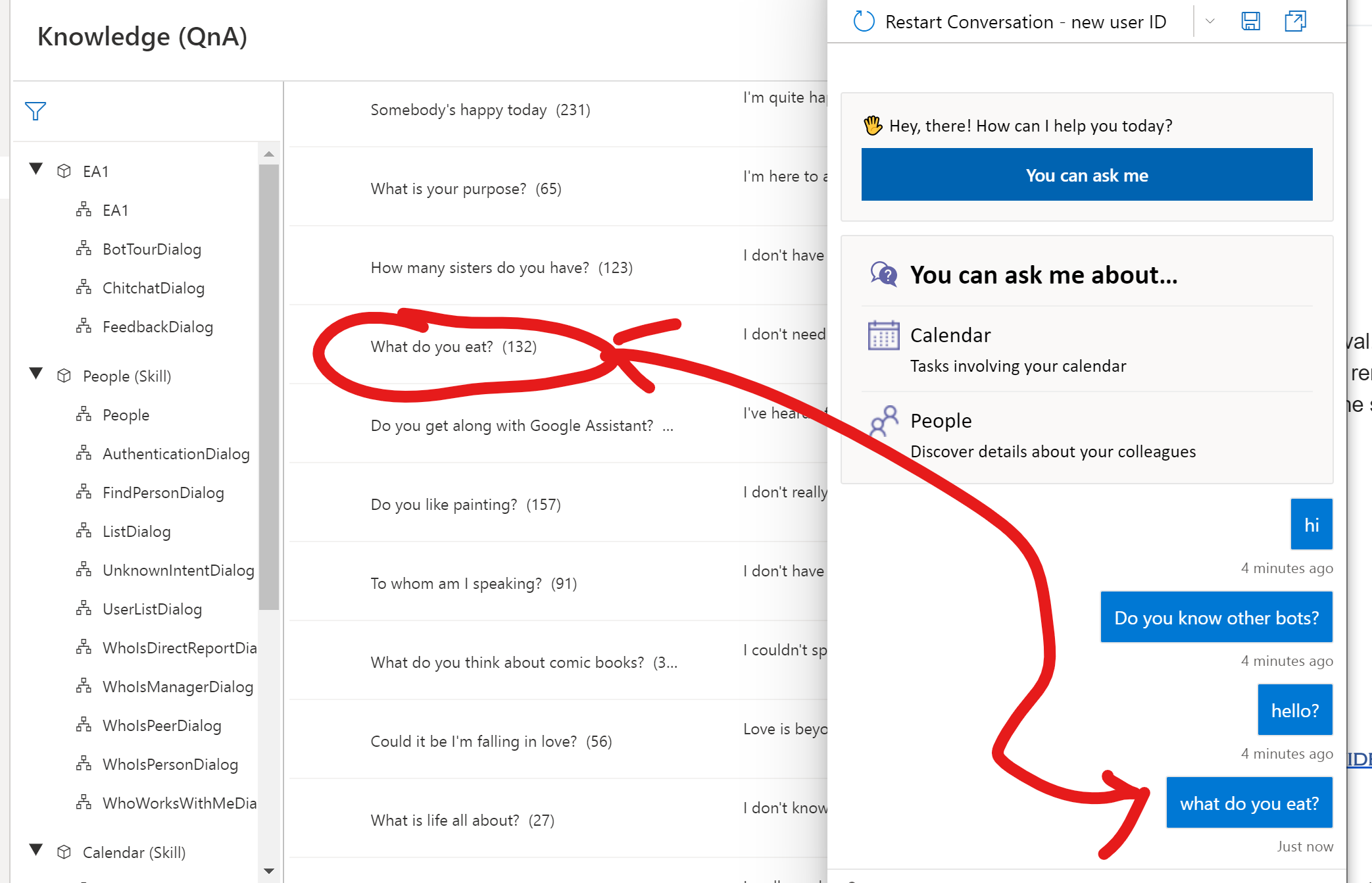 Created Ran New Ea Bot Chitchat Not Working · Issue 948 · Microsoft Botframework Components