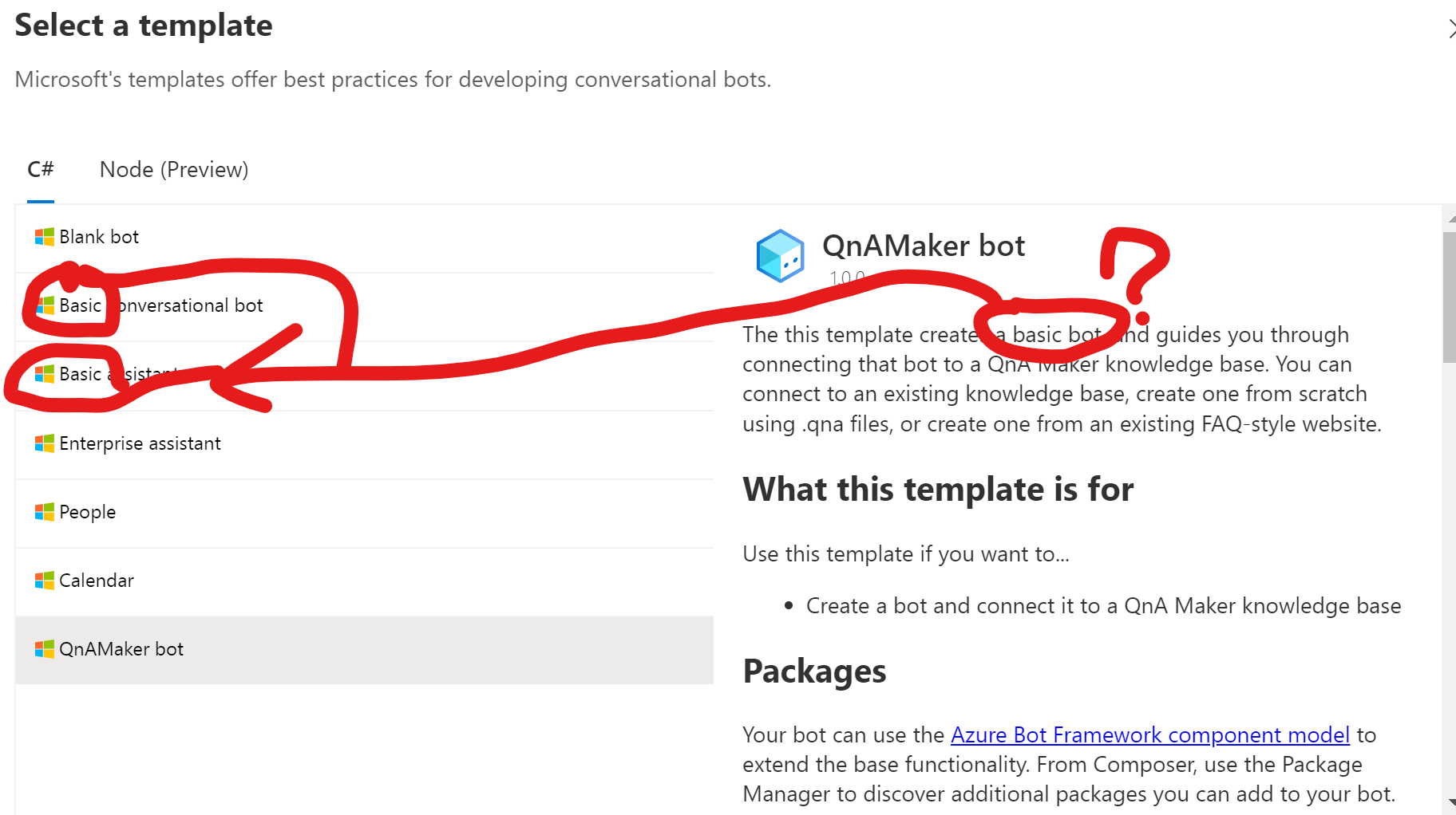 QnA Maker Template description cleanup · Issue #986 · microsoft/botframework-components · GitHub