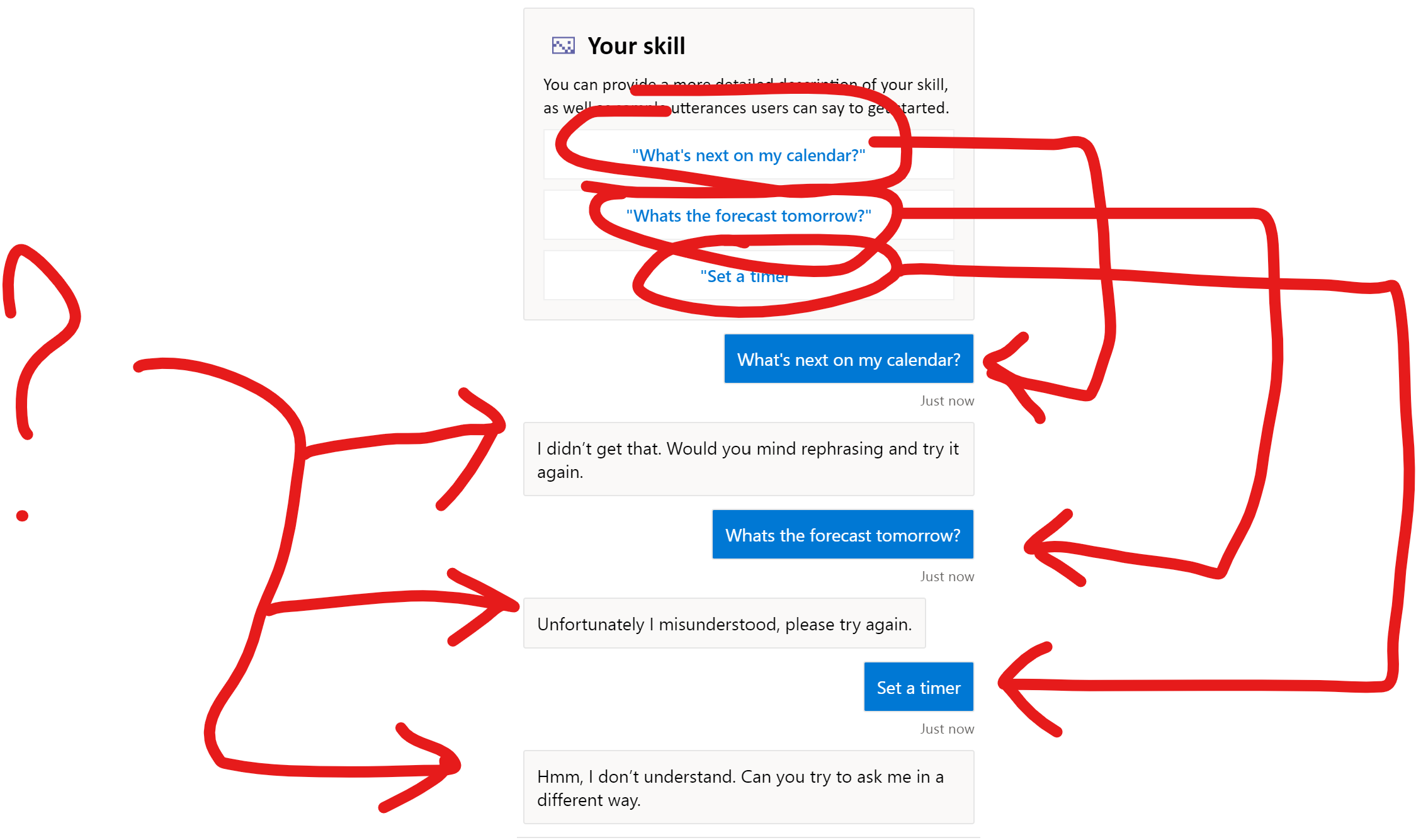 Basic assistant - Fails to understand query that the bot recommends to try · Issue #1000 ...