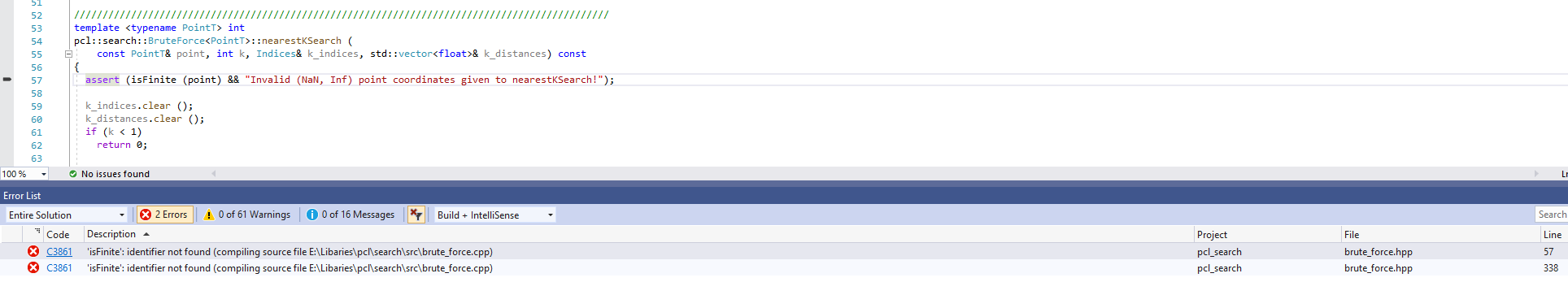 [search] isFinite is not found in brute_force.hpp · Issue #4055 · PointCloudLibrary/pcl · GitHub