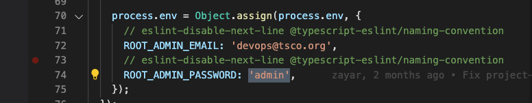 BUG: Hard coded admin credentials · Issue #1302 · SeedCompany/cord-api-v3 · GitHub