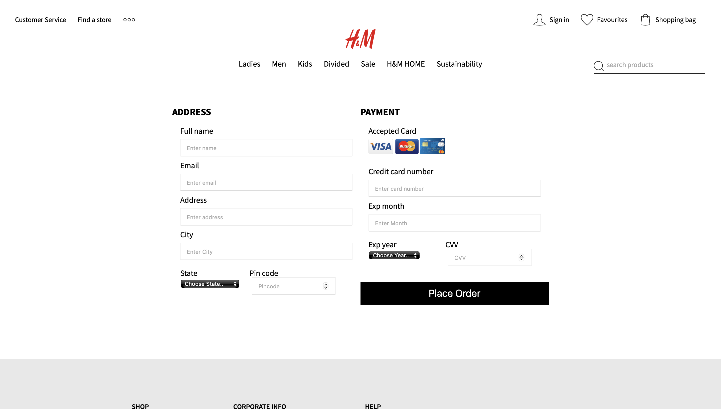 GitHub - tejanamala15/HM-e-commerce-website-replica: Cloned the Hennes&Mauritz (H&M) E-commerce ...