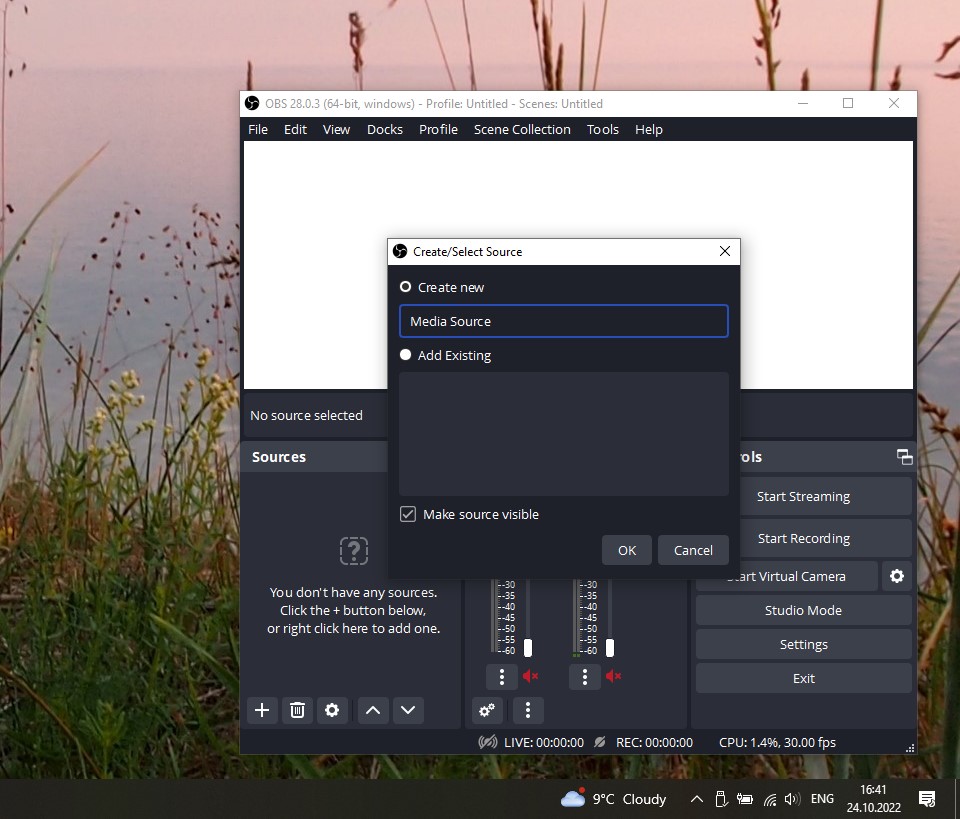 can't add any resource · Issue #7654 · obsproject/obs-studio · GitHub
