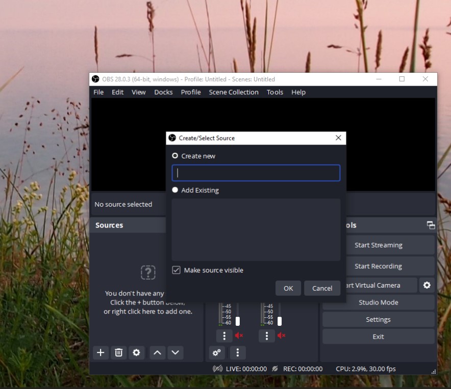 can't add any resource · Issue #7654 · obsproject/obs-studio · GitHub