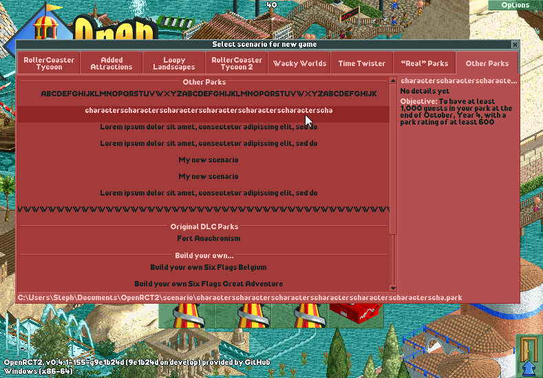 Maximum scenario name character count exceeds limit of scenario name display · Issue #17764 ...