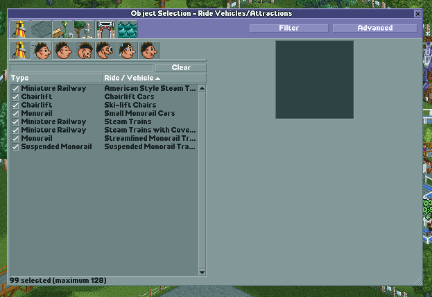 Rides tab in object selection window is broken · Issue #8414 · OpenRCT2/OpenRCT2 · GitHub