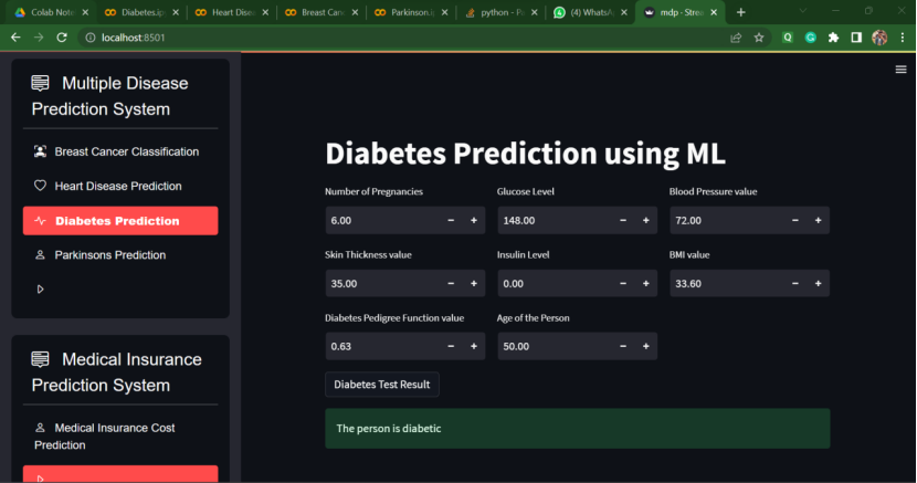 GitHub - MR-ARKA/Multiple-Health-Care-Prediction