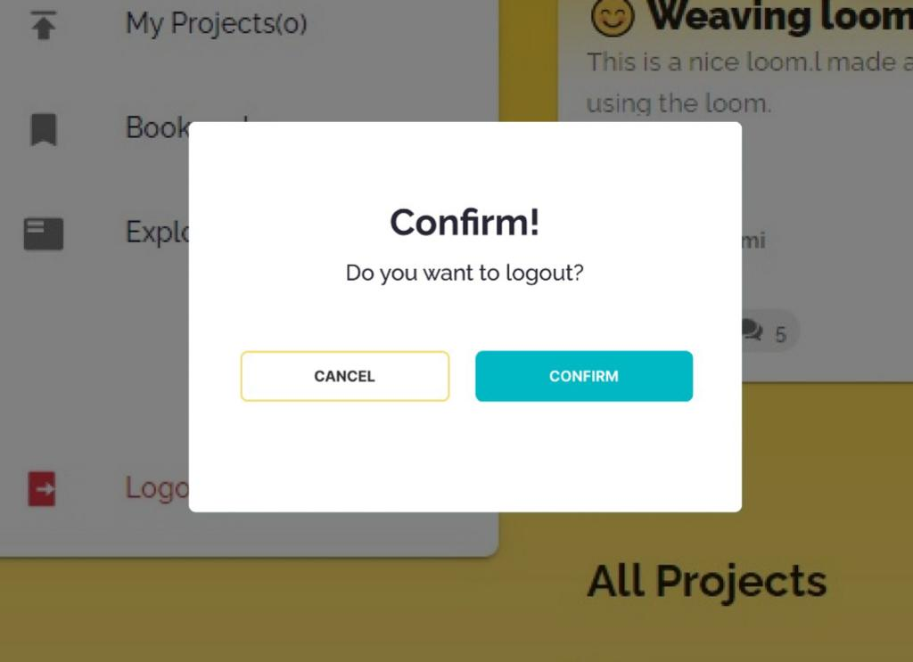 Add logout verification and confirmation to ZubHub · Issue #851 ...