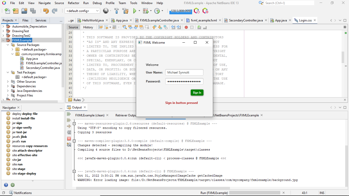GitHub - MSchlAccount/FXMLExampleLabA: Lab A for FXML example.