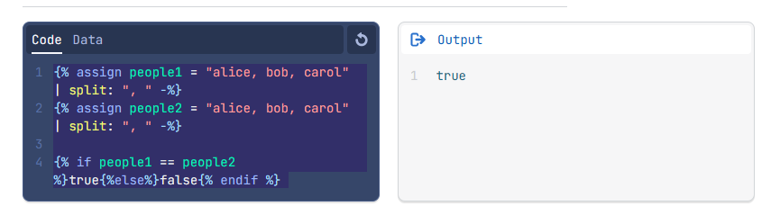 Arrays Should Compare Values · Issue 589 · Harttle Liquidjs · Github