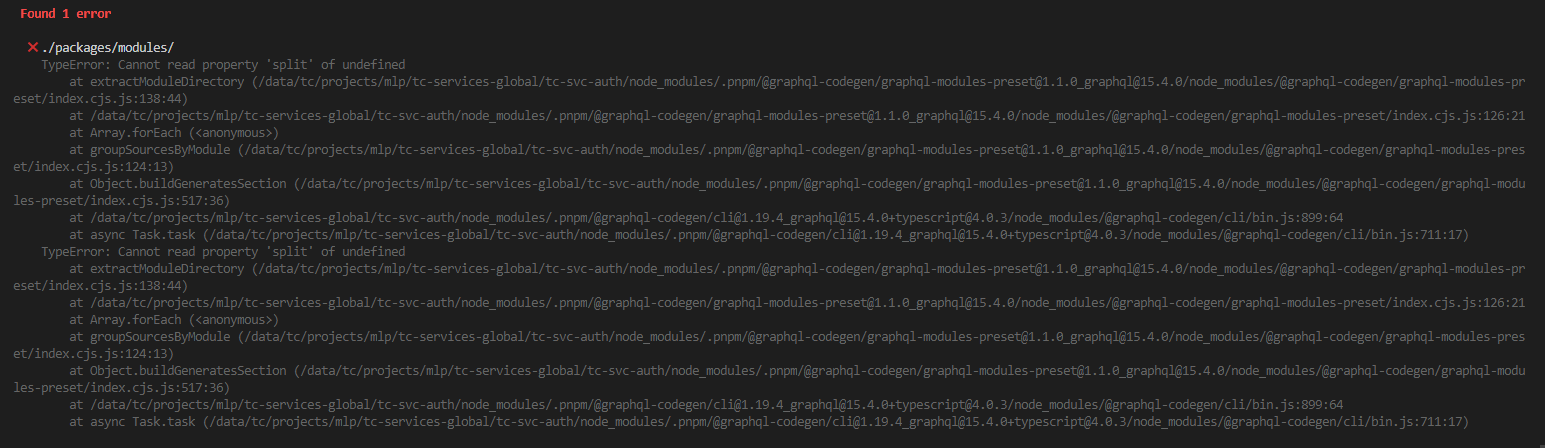 GraphQL Modules preset fails when there are multiple schema entries in config · Issue #5289 ...