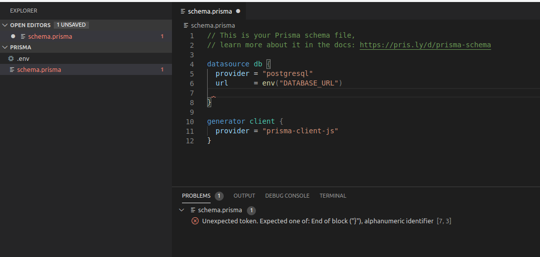 Comments being shown as invalid in VSCode · Issue #62 · prisma/language-tools · GitHub
