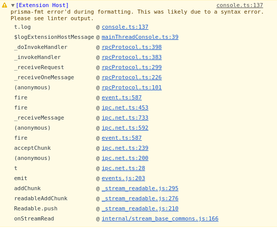 Automatic alignment no longer works · Issue #40 · prisma/language-tools · GitHub