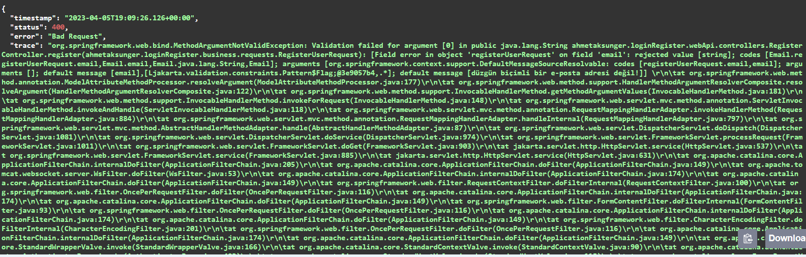 Error Messages · Issue #3 · AhmetAksunger/Login-Register-API · GitHub