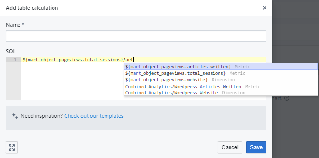 Duplicate Entries In Table Calculation Editor Autocomplete · Issue 5736 · Lightdashlightdash