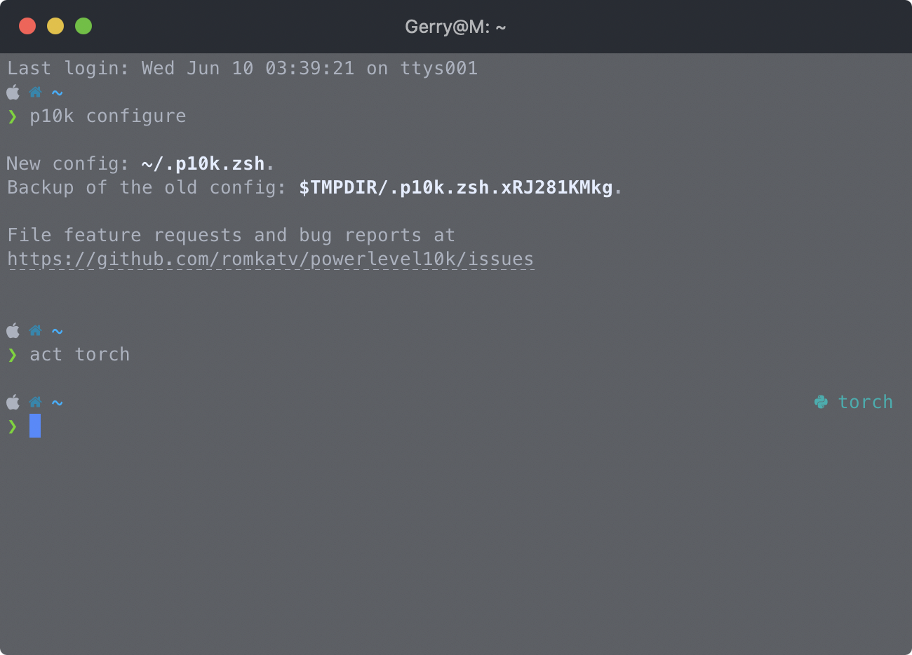 How to enable showing conda env name? · Issue #809 · romkatv/powerlevel10k · GitHub