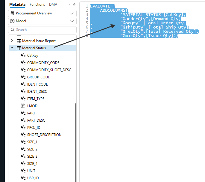 CREATED A VIRTUAL TABLE AND WANT TO ADDCOLUMNS · DaxStudio DaxStudio · Discussion #982 · GitHub