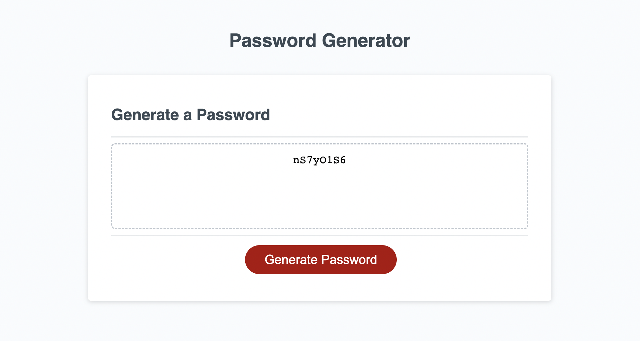 GitHub - CleveHardcastle/password-generator
