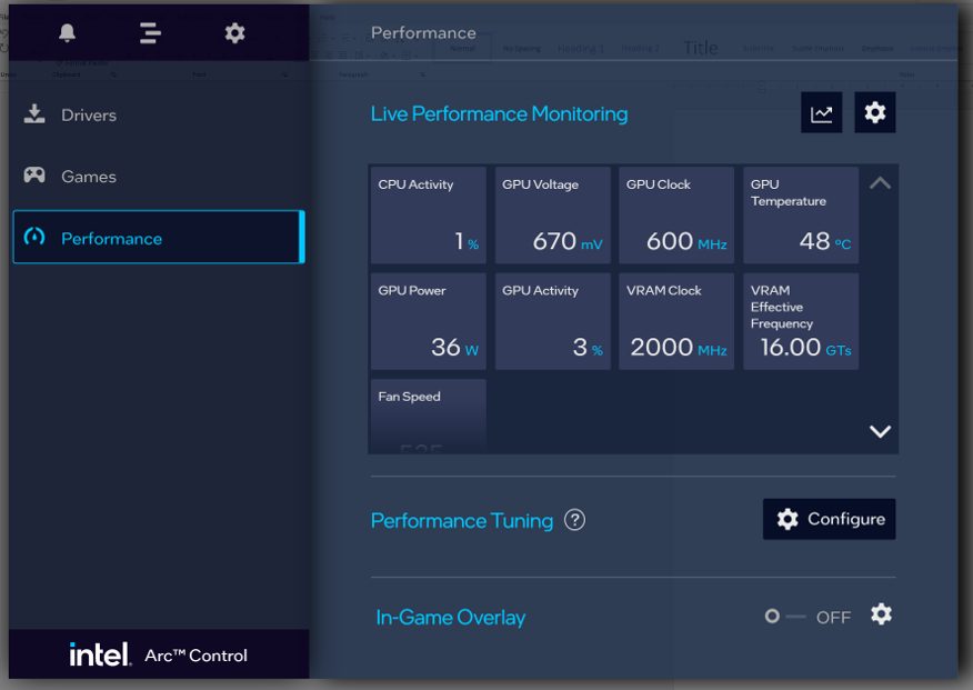 ARC A770 VRAM speeds run at 2000mhz instead of 2100mhz · Issue #160 · IGCIT/Intel-GPU-Community ...