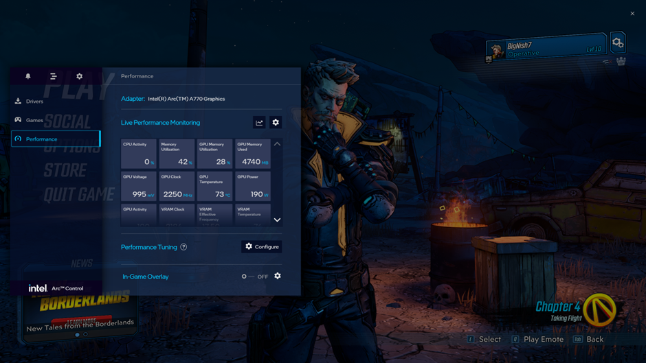 In-Game Overlay not displaying in Borderlands 3 with Intel Arc Control ...