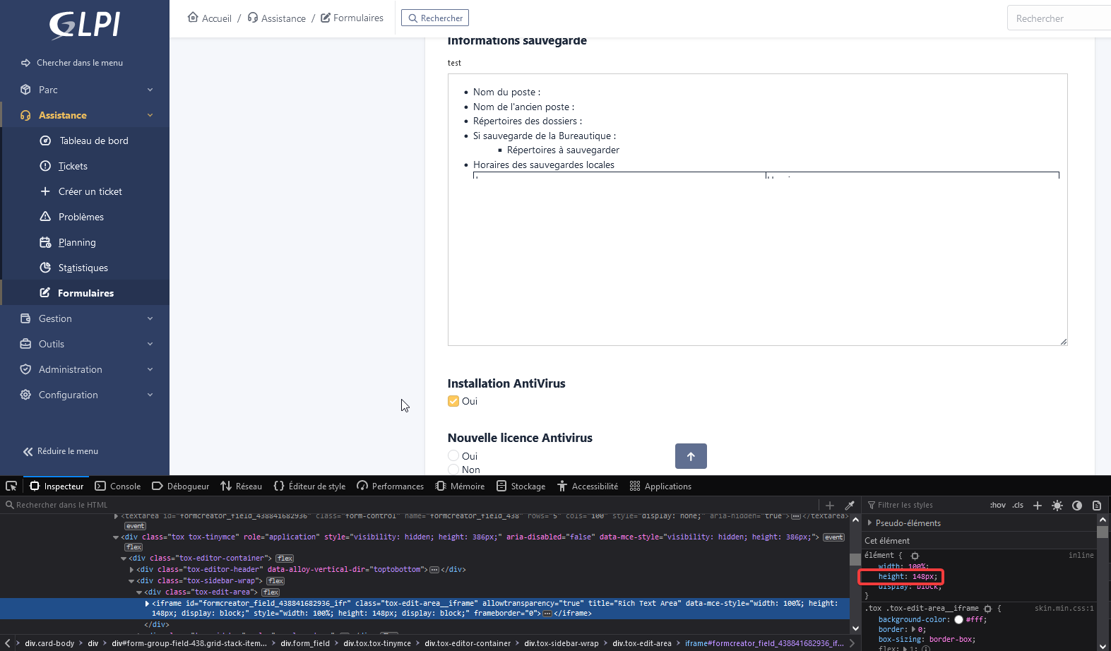 [2.13.0-beta.1] Textarea · Issue #2774 · pluginsGLPI/formcreator · GitHub