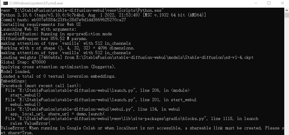 ValueError on start · AUTOMATIC1111 stable-diffusion-webui · Discussion #3614 · GitHub