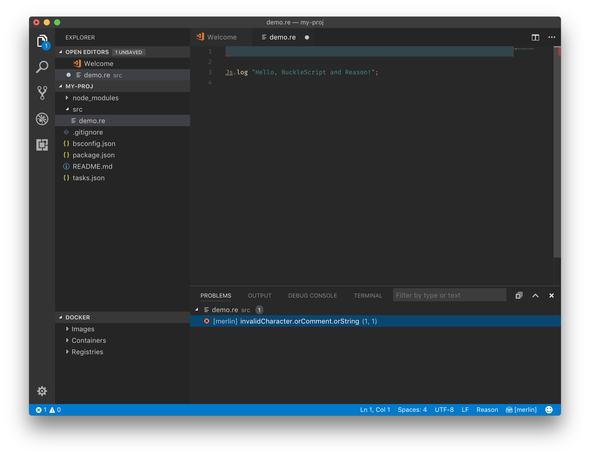 Merlin throw syntax error on reason files · Issue #117 · reasonml-editor/vscode-reasonml · GitHub