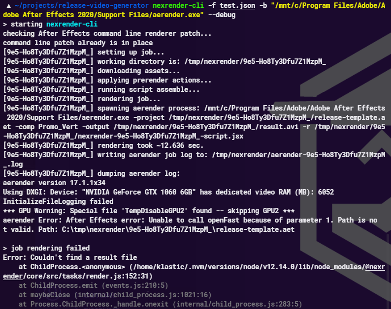 Is it possible to run Nexrender from WSL2? · Issue #422 · inlife/nexrender · GitHub