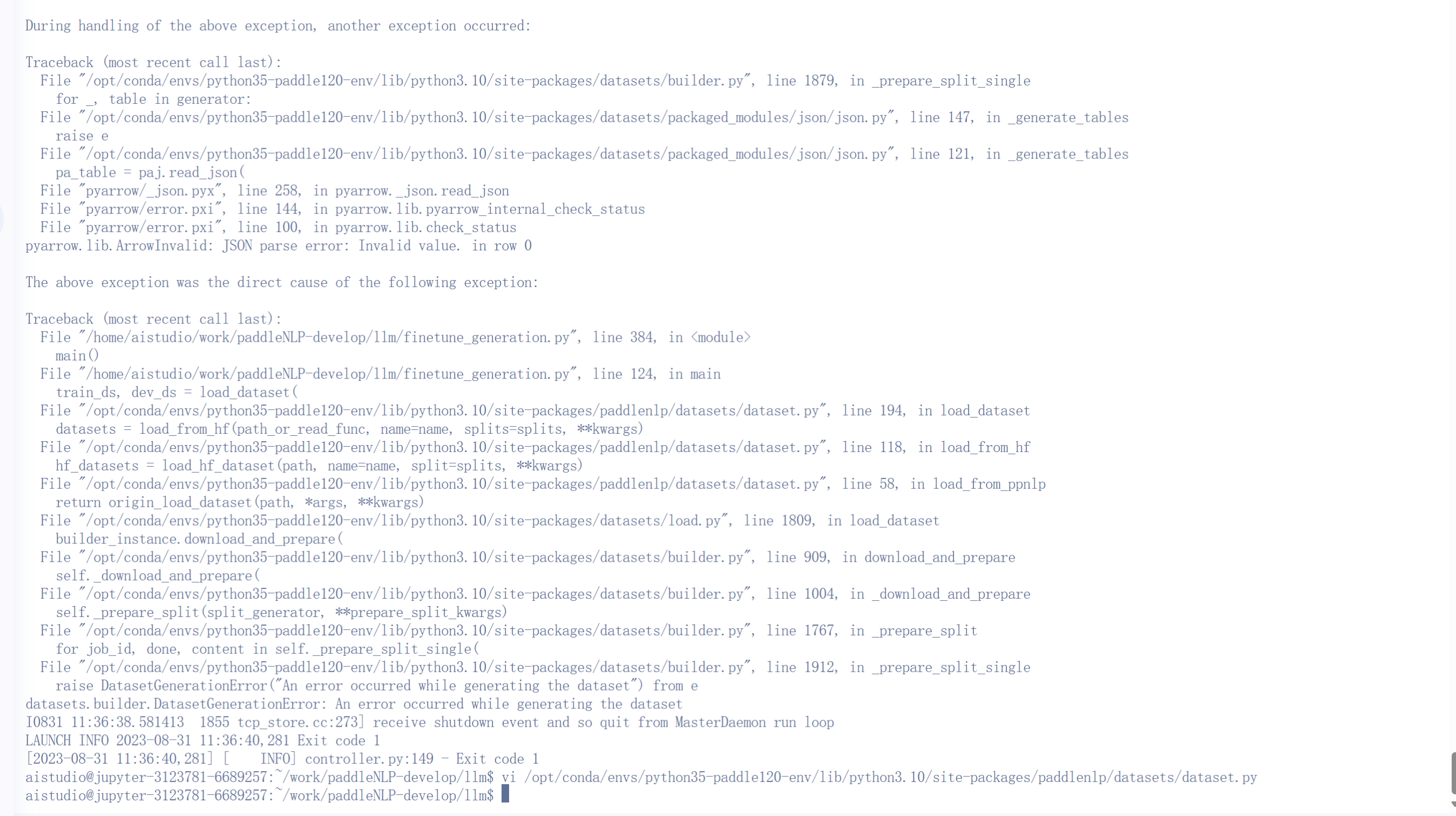 [Question]: 训练ChatGLM6B模型时报错 · Issue #6881 · PaddlePaddle/PaddleNLP · GitHub