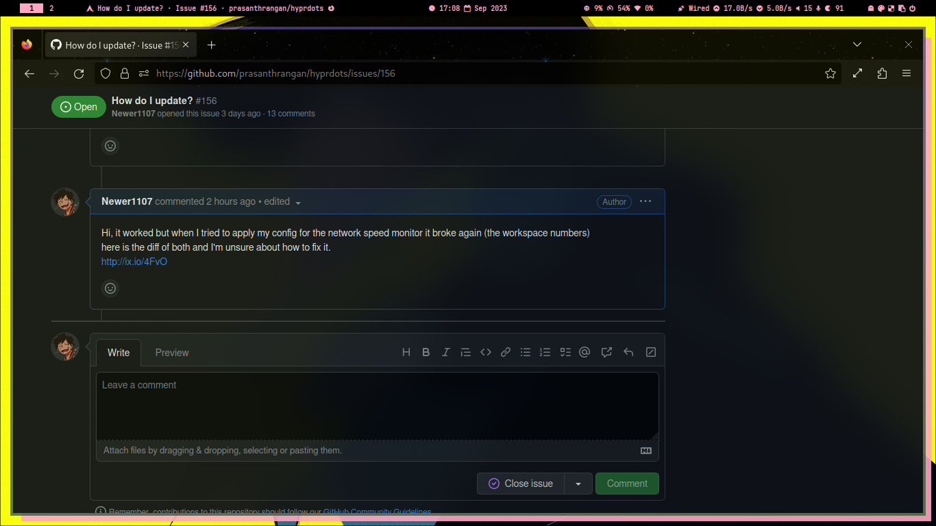How do I update? · Issue #156 · prasanthrangan/hyprdots · GitHub