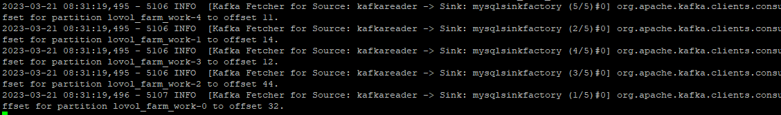 Kafka无法消费数据 Kafkasource Group Offsets模式kafka2mysql任务，任务运行后offset更新但数据无法消费到 · Issue 1558