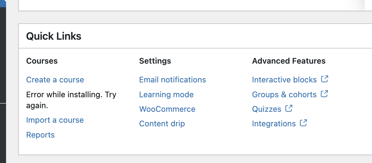 Error when installing a demo course · Issue #6442 · Automattic/sensei · GitHub