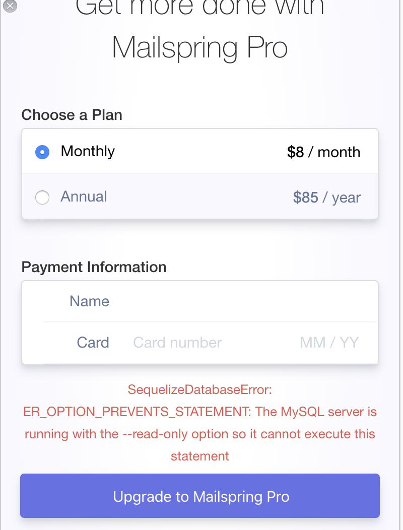 Bug: Unable to subscribe to Mailspring Pro · Issue #2000 · Foundry376/Mailspring · GitHub