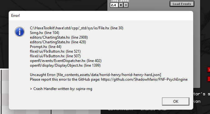 How to fix crash while adding a custom song · Issue #10995 · ShadowMario/FNF-PsychEngine · GitHub