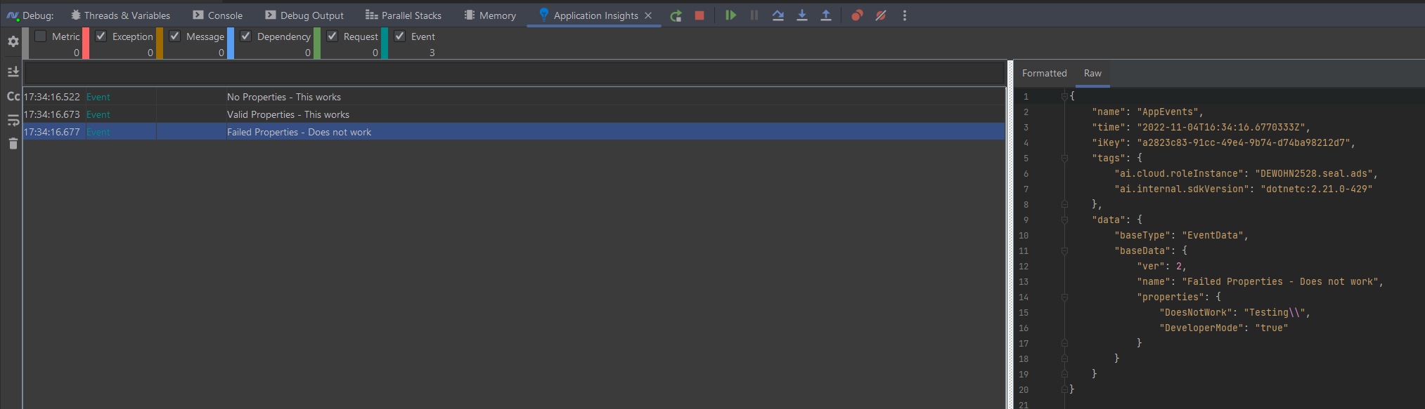Telemetry item gets lost when property value ends with a backslash · Issue #2698 · microsoft ...