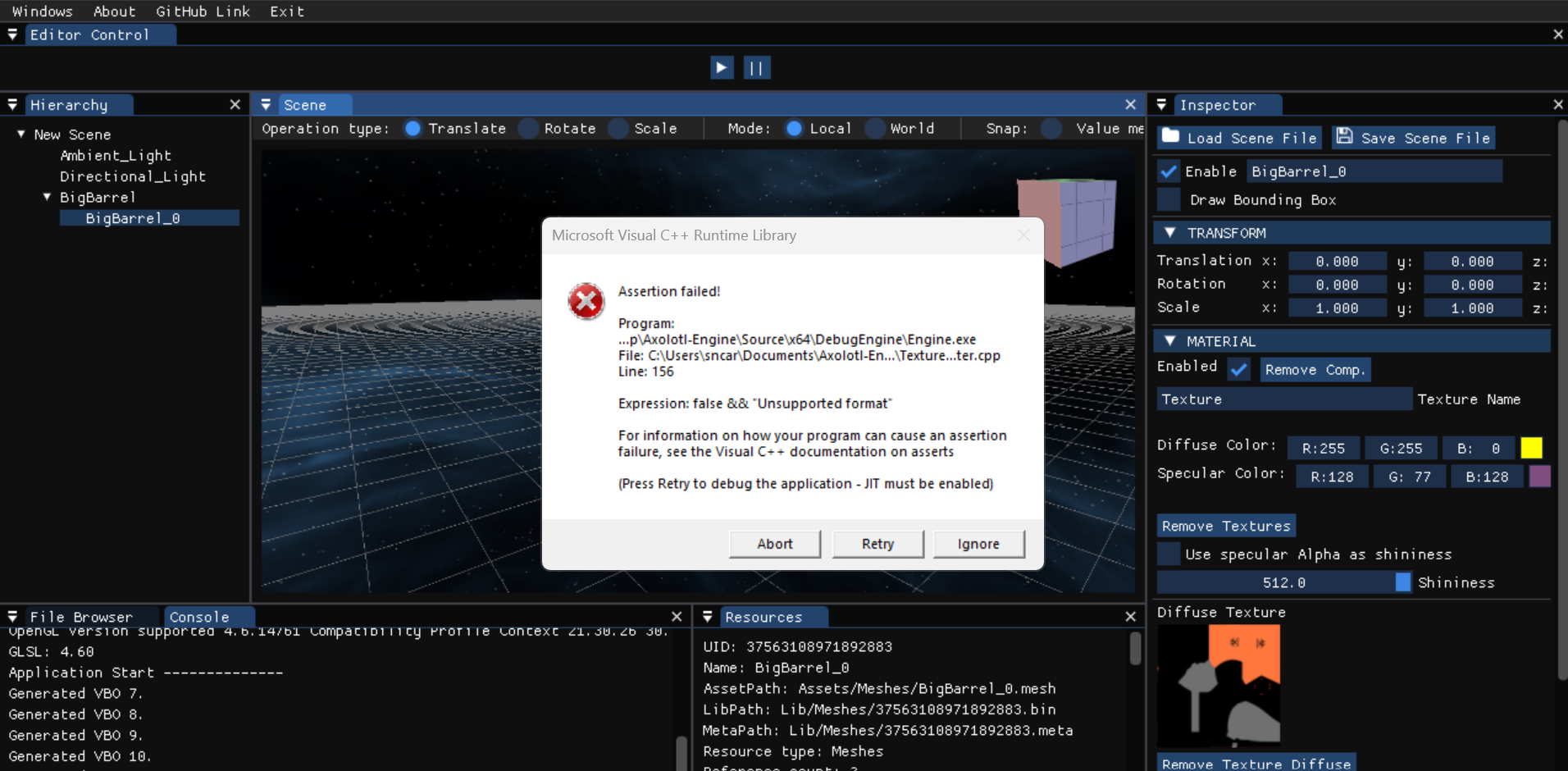 Thread cannot find textures sometimes and causes assertion · Issue #208 · Horizons-Games/Axolotl ...
