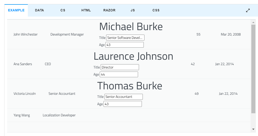 Blazor Grid Binding Sample Has Too Large Font Size · Issue 292 · Igniteuiigniteui Blazor