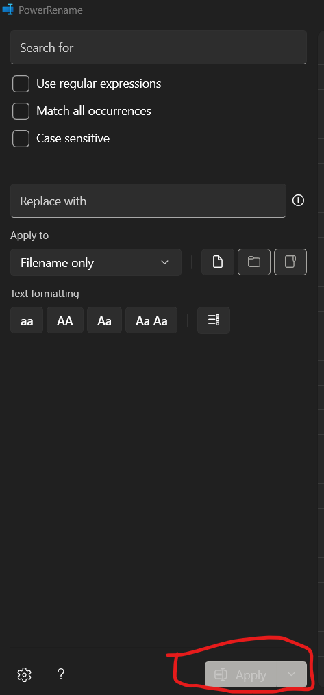 PowerRename Apply Button · Issue #23762 · microsoft/PowerToys · GitHub