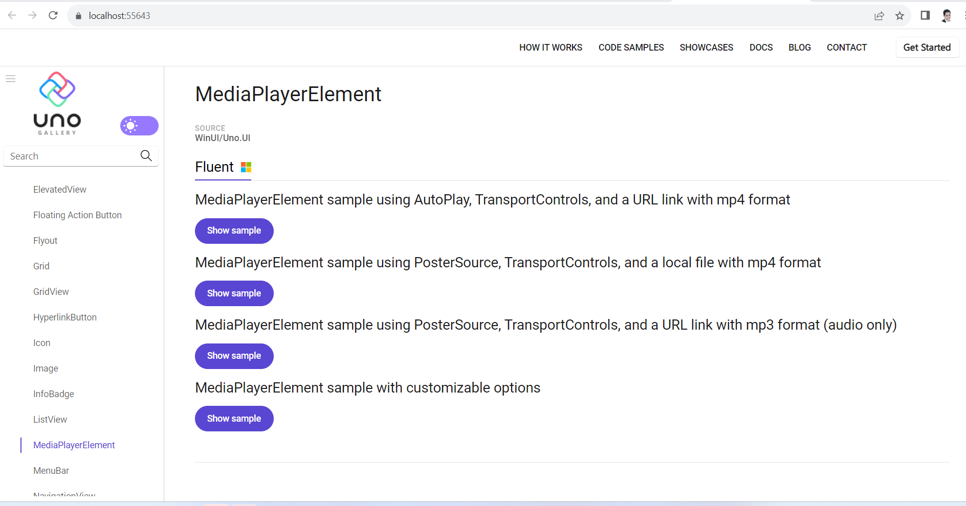 [Gallery][Wasm] MediaPlayerElement, [X] Close button does not work for customizable option once ...