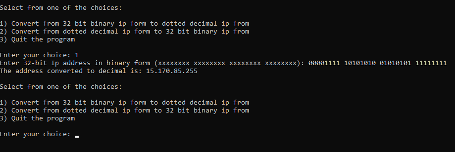 GitHub - InkiStark/C-Project: This is a C project converting an IP address