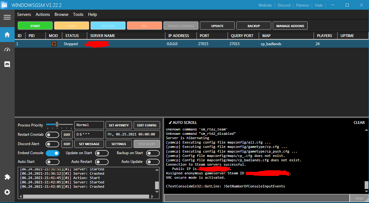 [Bug] CTextConsoleWin32::GetLine: !GetNumberOfConsoleInputEvents · Issue #95 · WindowsGSM ...