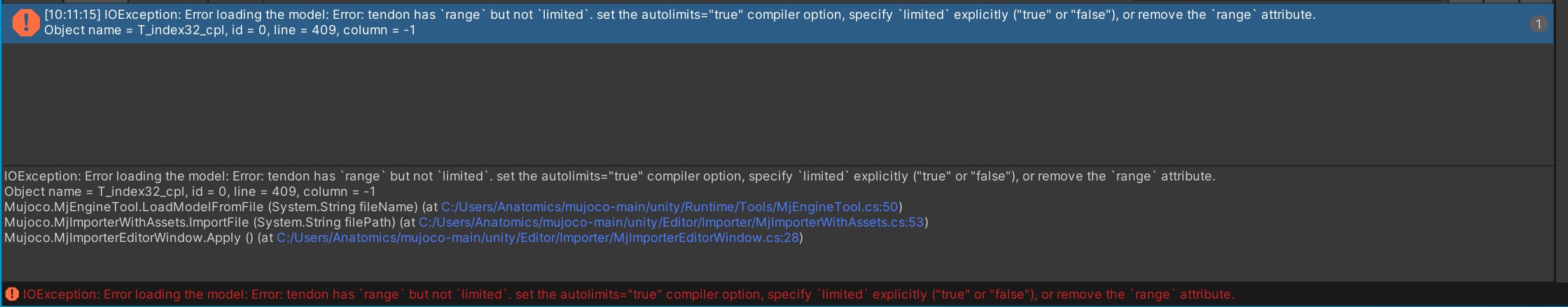 Error Importing MuJoCo Scene in Unity · Issue #1035 · google-deepmind/mujoco · GitHub