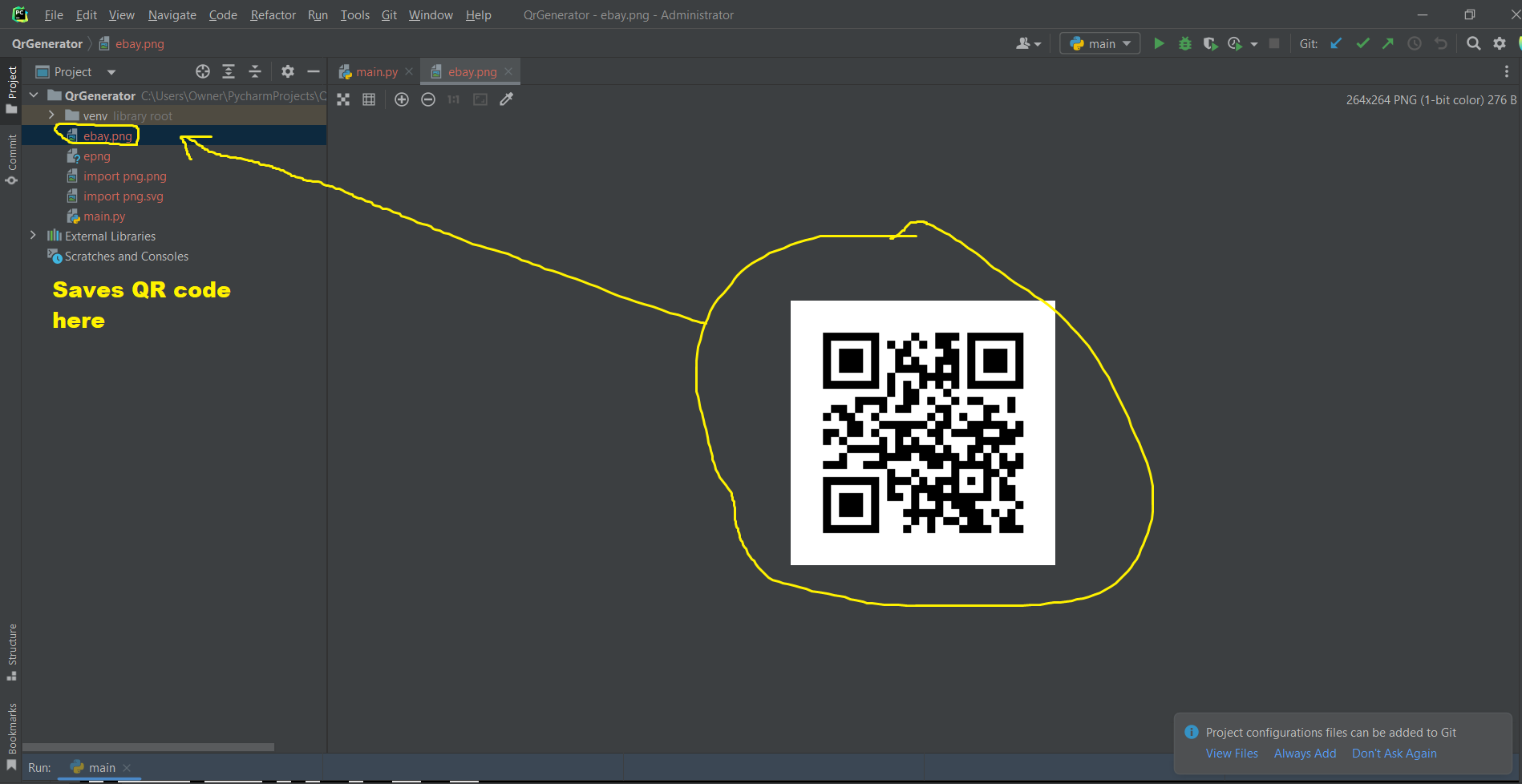 GitHub - StrBoll/QrGenerator: QR Generator that allows user to save QR ...
