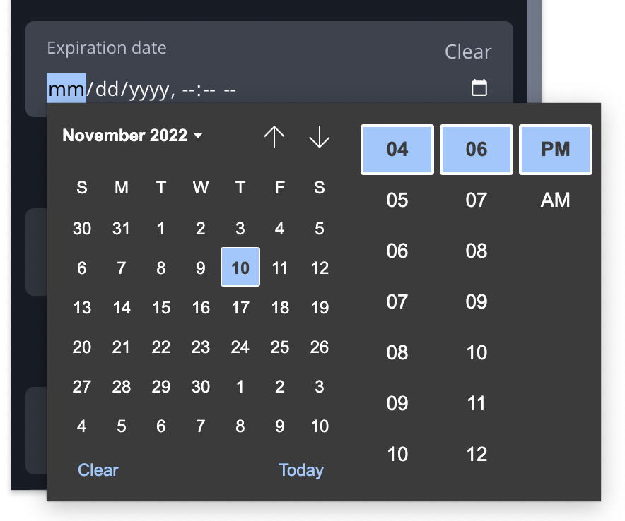 SG-428 - Browser Extension - Send - Expiration / Deletion date calendar ...