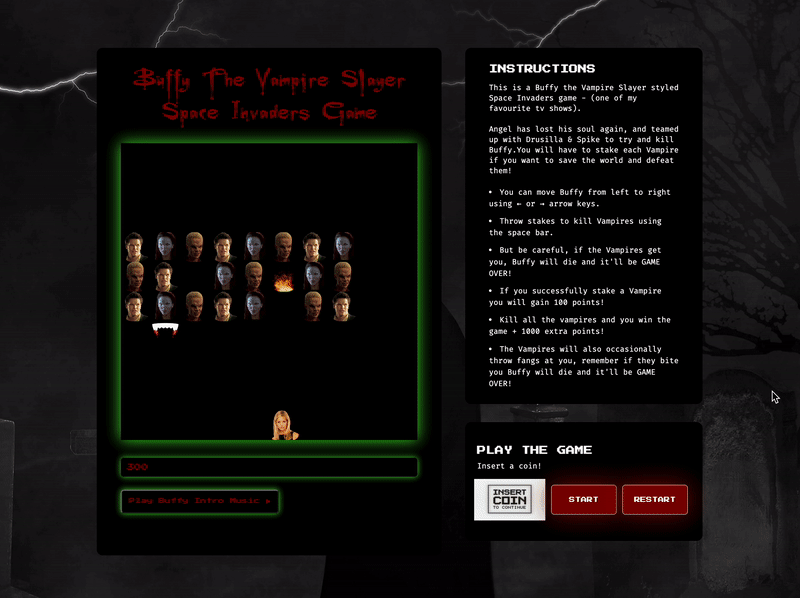 GitHub - lucyoswald/SEI-Project-1-Buffy-Space-Invaders: Developed a ...