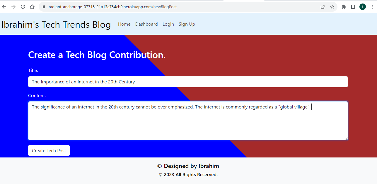 GitHub - IbrahimAllison/tech-blog-model-view-controller